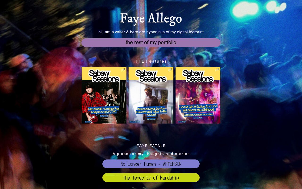 i (faye) like to write and stuff